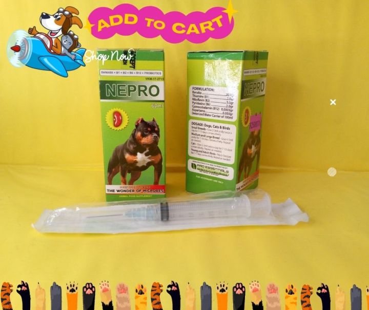 NEPRO Vitamin Supplement For Dogs, Cats and Birds 60ml with Free ...