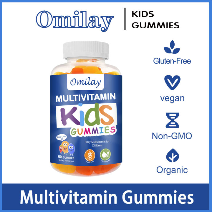 Omilay MultiVitamin Kids Gummies Calcium Supplement Vitamin A + C + D ...