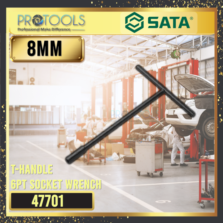 SATA T-HANDLE 6PT. SOCKET WRENCH 8MM - 47701 , 10MM - 47703 | Lazada