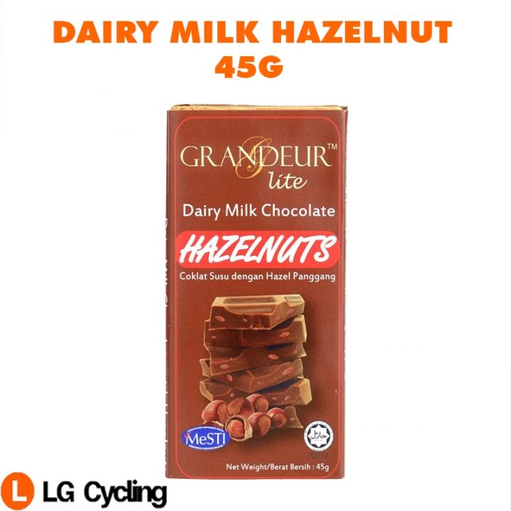 Grandeur Dairy Milk Chocolate With Hazelnut 45g Coklat Susu Dengan ...