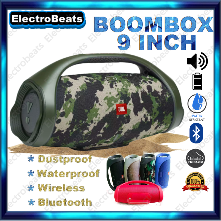 BOOM BOX MINI ( 9 INCH ) SPLASHPROOF BLUETOOTH SPEAKER | Lazada PH