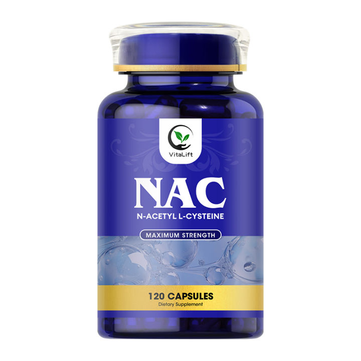 VitaLift NAC Supplement N-Acetyl Cysteine Capsules 1300mg Potent ...