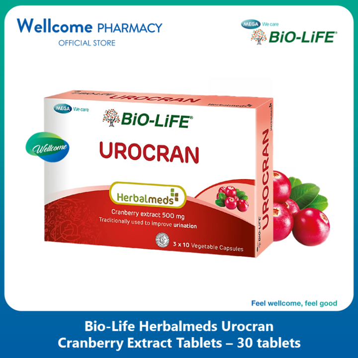 Bio-Life HerbalMeds Urocran Capsules with Cranberry Extract 500mg - 30 ...