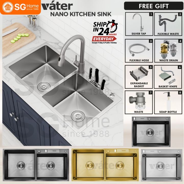 [Ready Stock] Vater Premium Nano Sink ABCD Package Deals Stainless ...