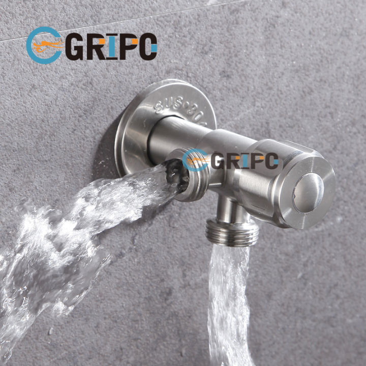 GRIPO 304 Stainless Long Type 90 degrees Two way angle valve matte ...