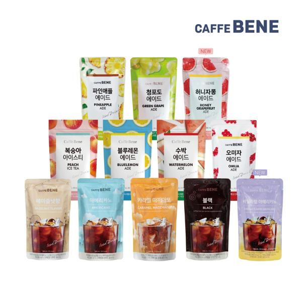 BEST- Caffe Bene - Korean Coffee/Juice Pouch Ready To Drink 190 ml ALL ...