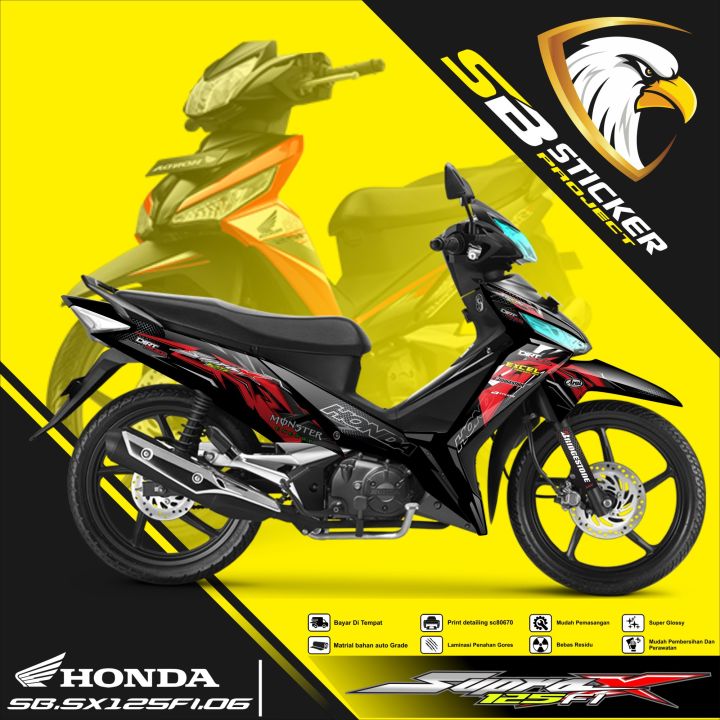 STRIPING SUPRA X 125 FI- STICKER STRIPING HOLOGRAM HONDA SUPRA X 125 FI ...