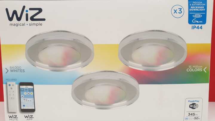 Wiz Smart LED IP44 Indoor & Bathroom Recessed Downlight *color* kit of ...