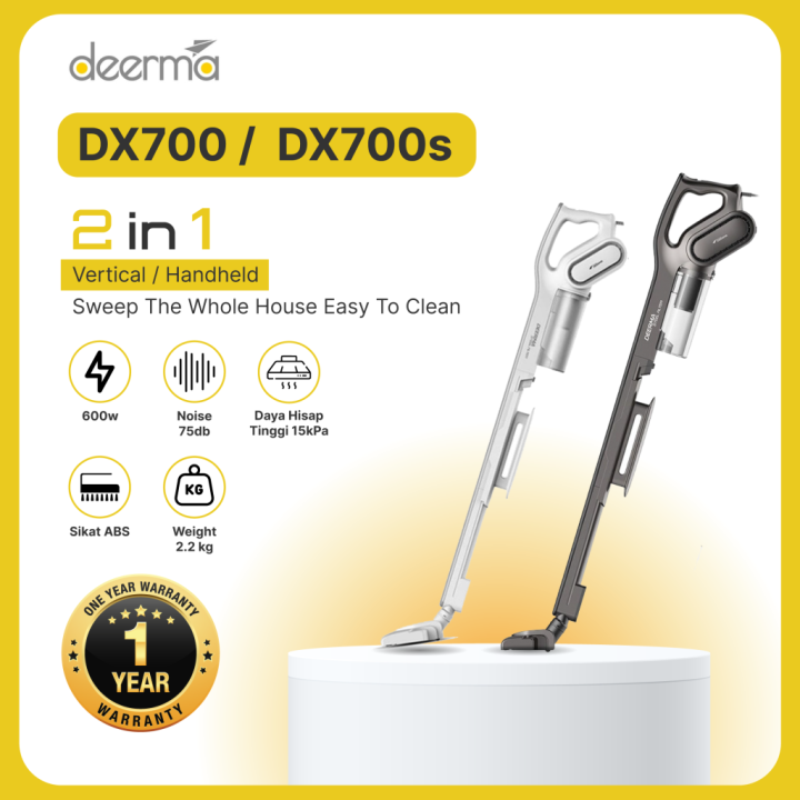 Deerma DX700 2-in-1 Vertical Handheld Vacuum Cleaner | Lazada Indonesia