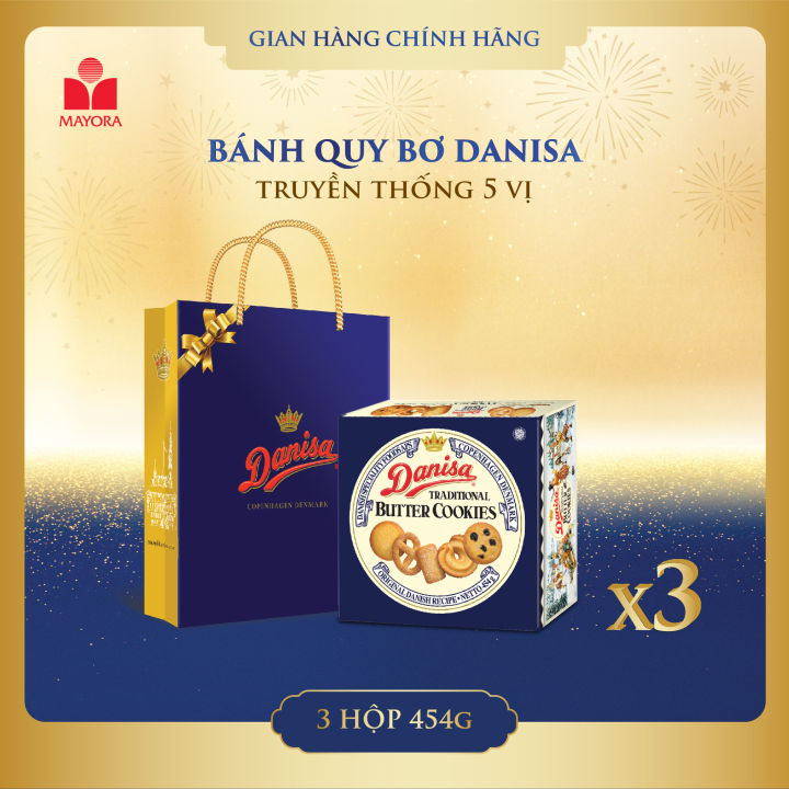 COMBO 3 HỘP BÁNH QUY BƠ DANISA 454G | Lazada.vn