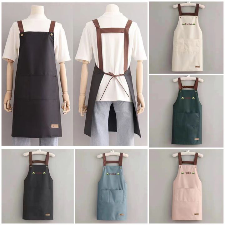 Ready Stock Kitchen Apron Waterproof Oil-Proof H Type Apron Work ...