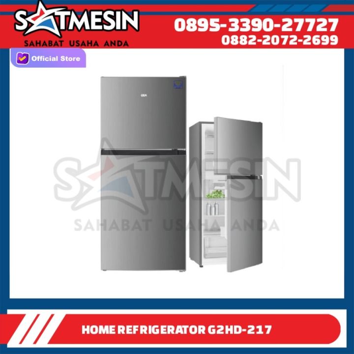 GEA Home Refrigerator G2HD-217 / Kulkas 2 Pintu GEA 217 Liter | Lazada ...