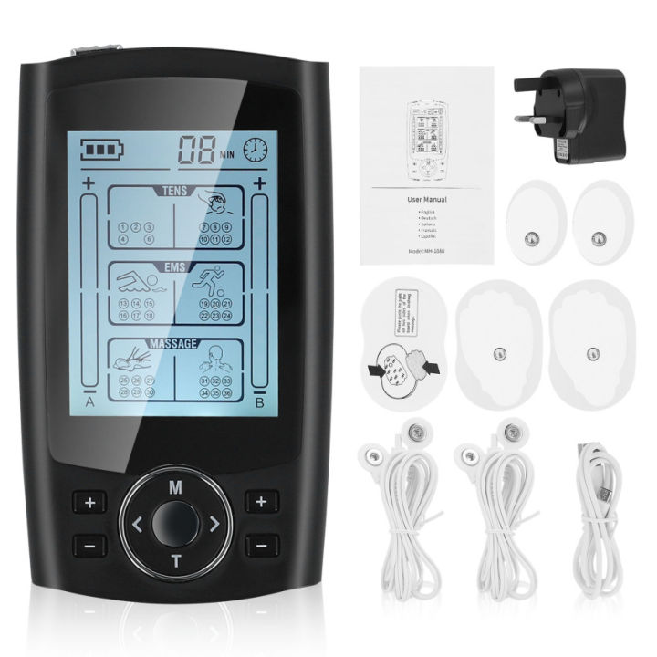 Dual Channel TENS EMS Machine for Pain Relief, Muscle Stimulator with ...