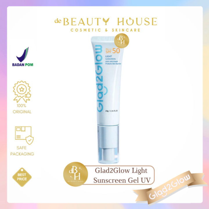 Glad2Glow Light Sunscreen Gel SPF 50 PA+++ | Lazada Indonesia