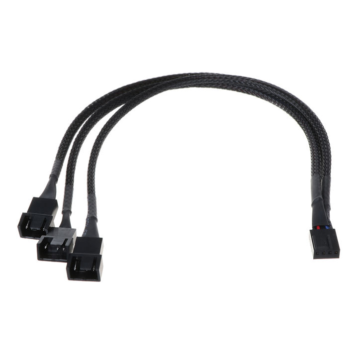 4Pin to 3 Ways Y Splitter Cable Fan 4 Pin to 3x4Pin/3Pin Extension ...
