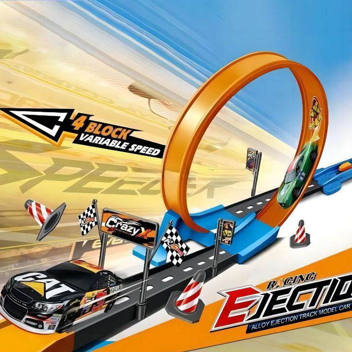 HotWheels Race Track Car Model Toys Kids Catapult Rail Racing Cars DIY ...