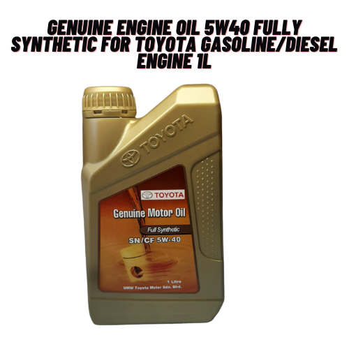 TOYOTA Genuine Engine Oil 5W40 FULLY SYNTHETIC For Toyota GASOLINE/Diesel Engine 1L | Lazada PH