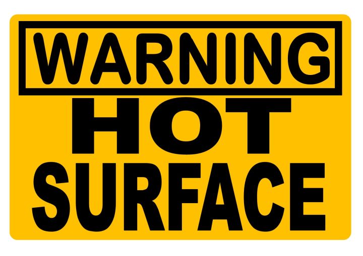 WARNING HOT SURFACE LAMINATED SIGNAGE | Lazada PH