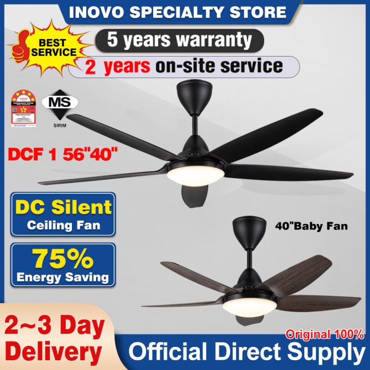 INOVO DCF1 40/56 inches DC ceiling fan with light 16speed Remote ...