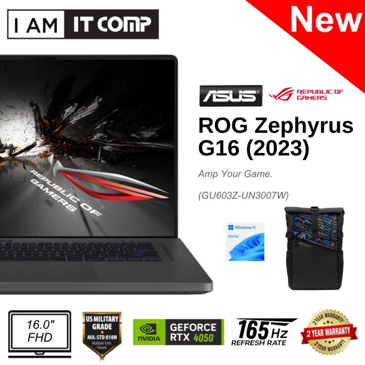 ASUS ROG Zephyrus G16 (GU603) 12th Gen Gaming Laptop i7-12700H/16GB ...