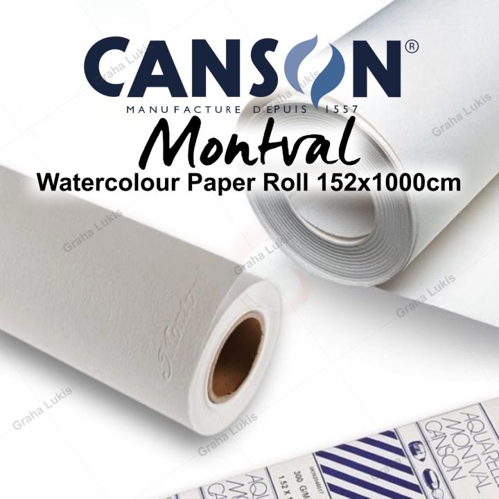 Canson Montval Watercolour Paper Roll - Cold Press - 300GSM -152x1000cm ...