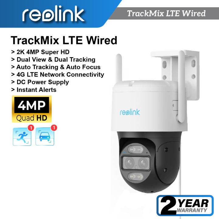 REOLINK TrackMix Wired LTE Security Camera, 4G LTE Camera, 4MP PTZ, 6X Hybrid Zoom with Auto ...