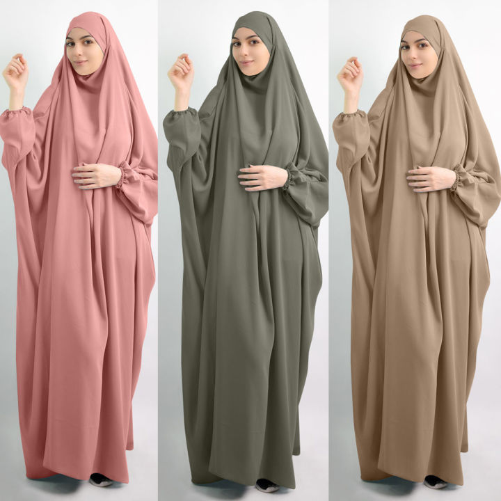 YuanLan 2023 Eid Hooded Muslim Women Hijab Dress Prayer Garment Jilbab ...