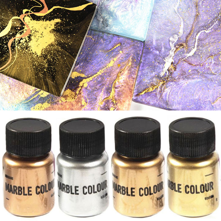 15g Shimmer Metallic Gold Silver Color Pigment Pearlescent Colorant ...