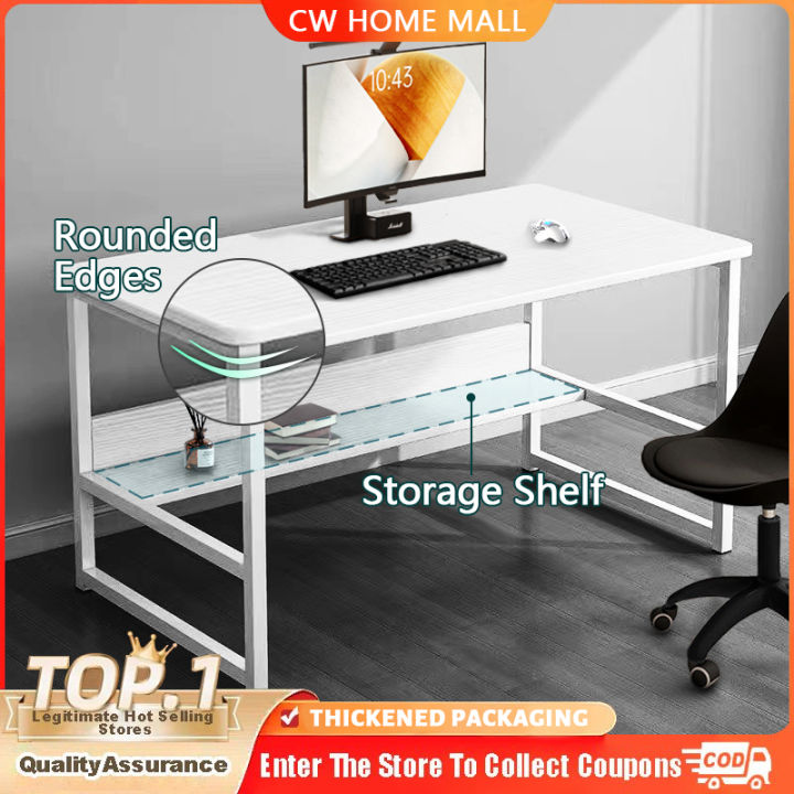 Office table study table 120CM Table Desktop Computer Desk 2 Layer ...
