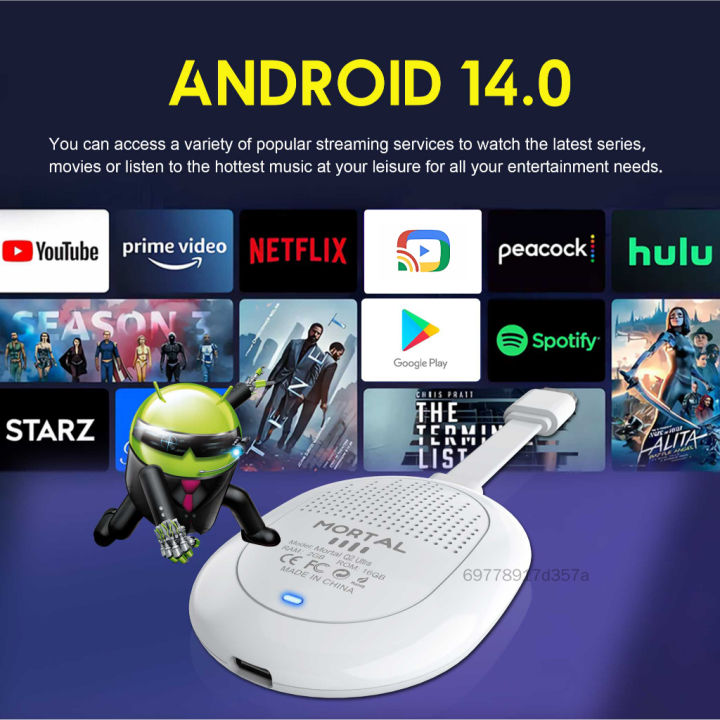 Android 14 TV 2GB 16GB - 4K Streaming Media Player with Voice Remote ...