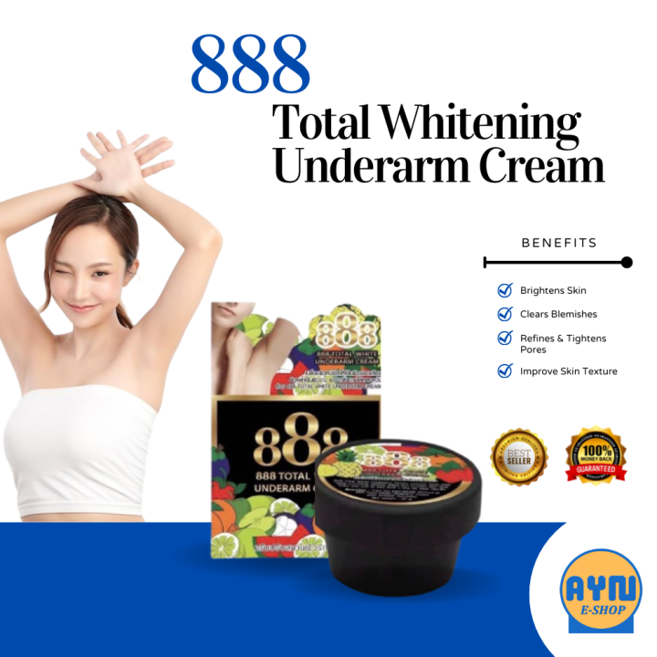 Original 888 Total White Whitening Underarm Cream Made in Thailand ...