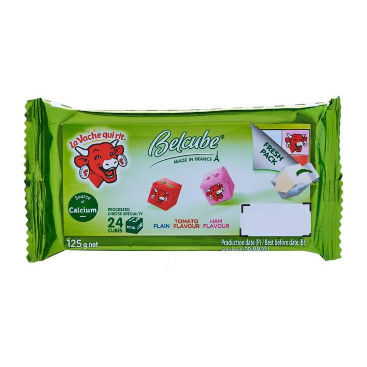 Belcube Laughing Cow Green 24 cubes - Plain Tomato and Ham Flavour ...