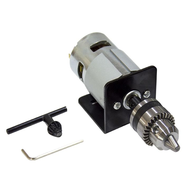 DC 12-24V Lathe Press 775 Motor With Miniature Hand Drill Chuck And ...