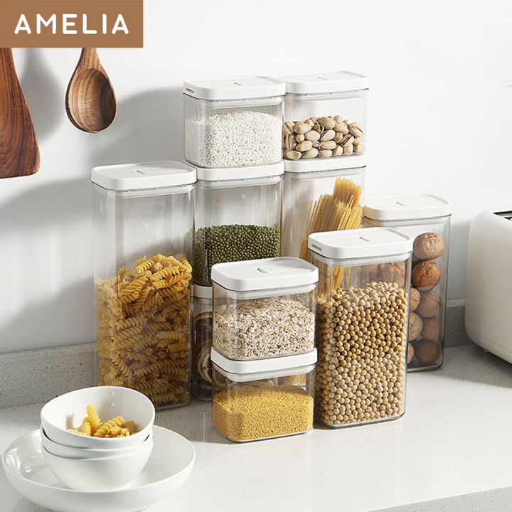 AMELIA Dry Food Container Airtight Cookies Pasta Spaghetti Candy ...
