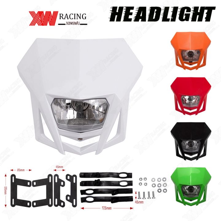 【HOT】 Dirt Bike Supermoto Headlight Kit Motorcycle Lamp S2 12V 35W For ...