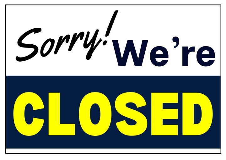 SORRY WERE CLOSE LAMINATED SIGNAGE | Lazada PH