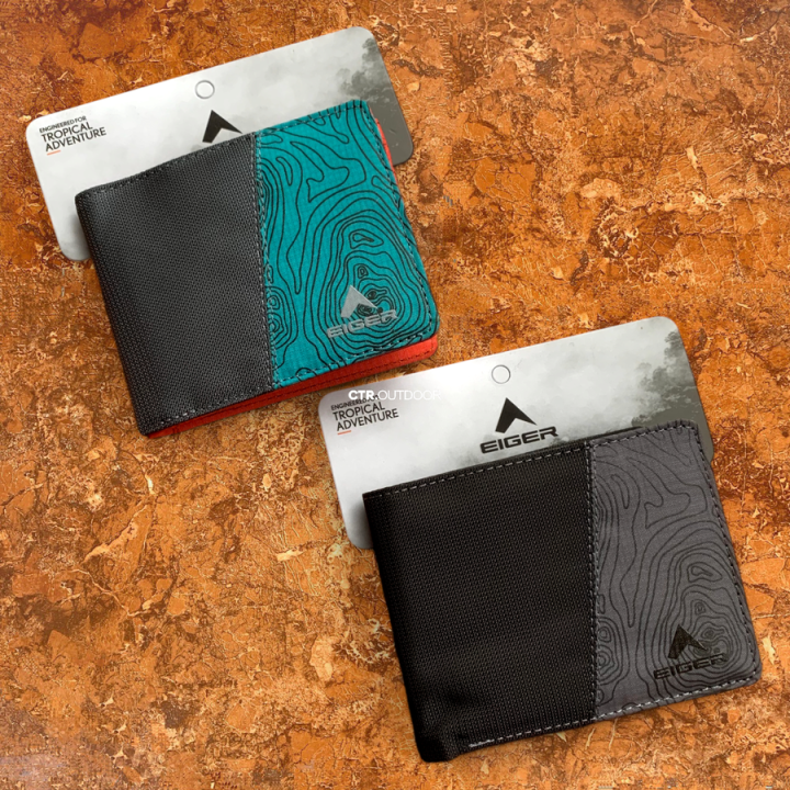 EIGER EQUATOR LINE WALLET 1.0 - DOMPET PRIA - HITAM DAN BIRU | Lazada ...