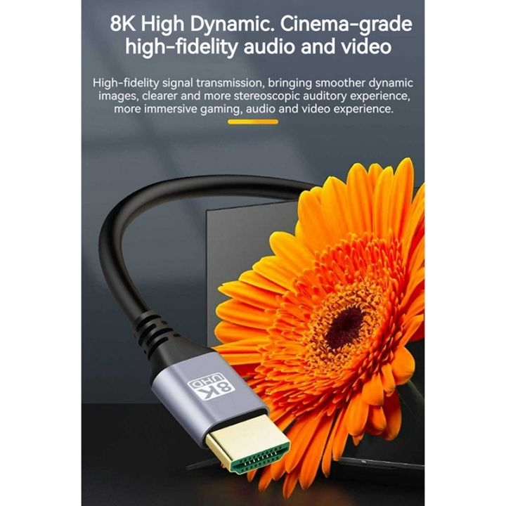 HDTV 2.1 8K Elbow Multi- -Compatible Interface HD Portable Line Display ...