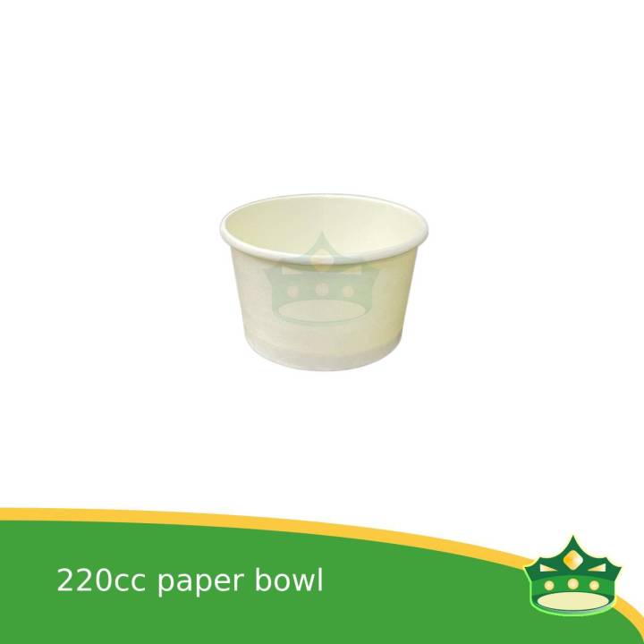 [50 pcs] quality paper bowl white with a variety of sizes 220cc 260cc ...
