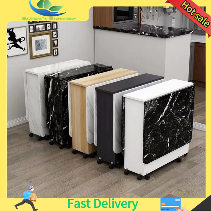 Nature's Harmony Folding table household small rectangular simple and ...