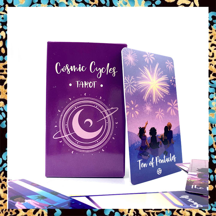 Cosmic Cycles Tarot Card Deck | Size 10.3x6cm | 78 Tarot Oracle Cards ...