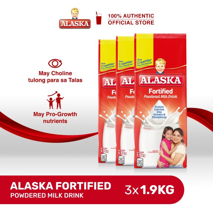 Alaska Fortified Powdered Milk Drink 1.9kg Set of 3 | Lazada PH