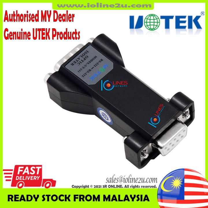 Genuine UOTEK UT-211 RS-232 Isolated DB9 Serial Lightning Surge ESD ...