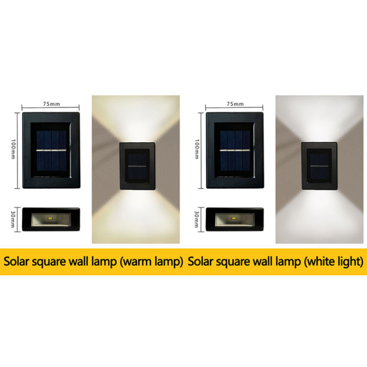 Outdoor Solar Wall Lights With Solar Panels LED Wall Sconces For Garden ...
