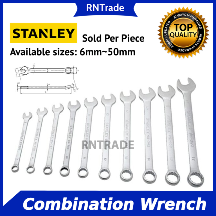 Stanley Loose Combination Wrench Chrome Vanadium 6mm 7mm 8mm 9mm 10mm ...