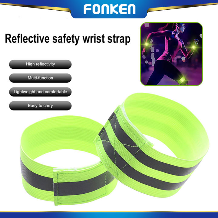 FONKEN Reflective Bands Elastic Armband Wristband Ankle Leg Straps Kids ...