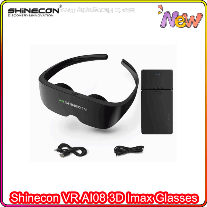 Shinecon VR AI08 3D Imax Glasses Wired Display Version SC-AI08 4K Headset Giant Screen Stereo ...