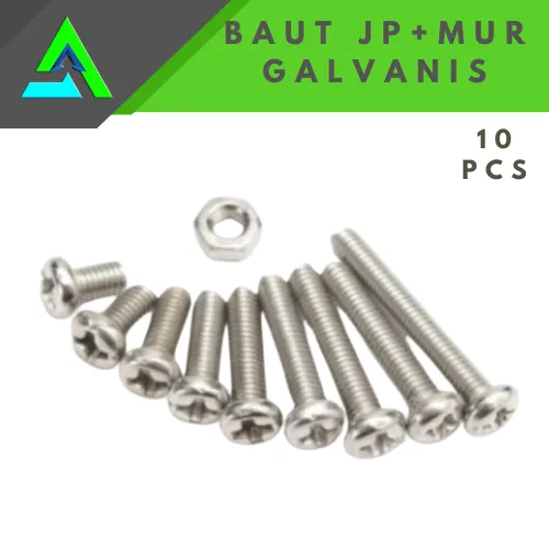 BAUT JP + MUR M5 X 12 ( 1,2 CM ) PAKET 10 PCS | Lazada Indonesia