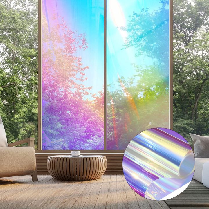 Holographic Clear Window Film Irescent Window Dichroic Film Decorative ...