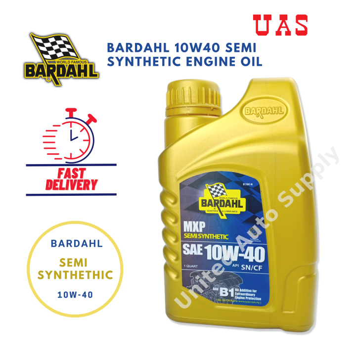 BARDAHL 10W-40 API SN/CF Semi Synthetic Engine Oil 1 Liter united auto ...